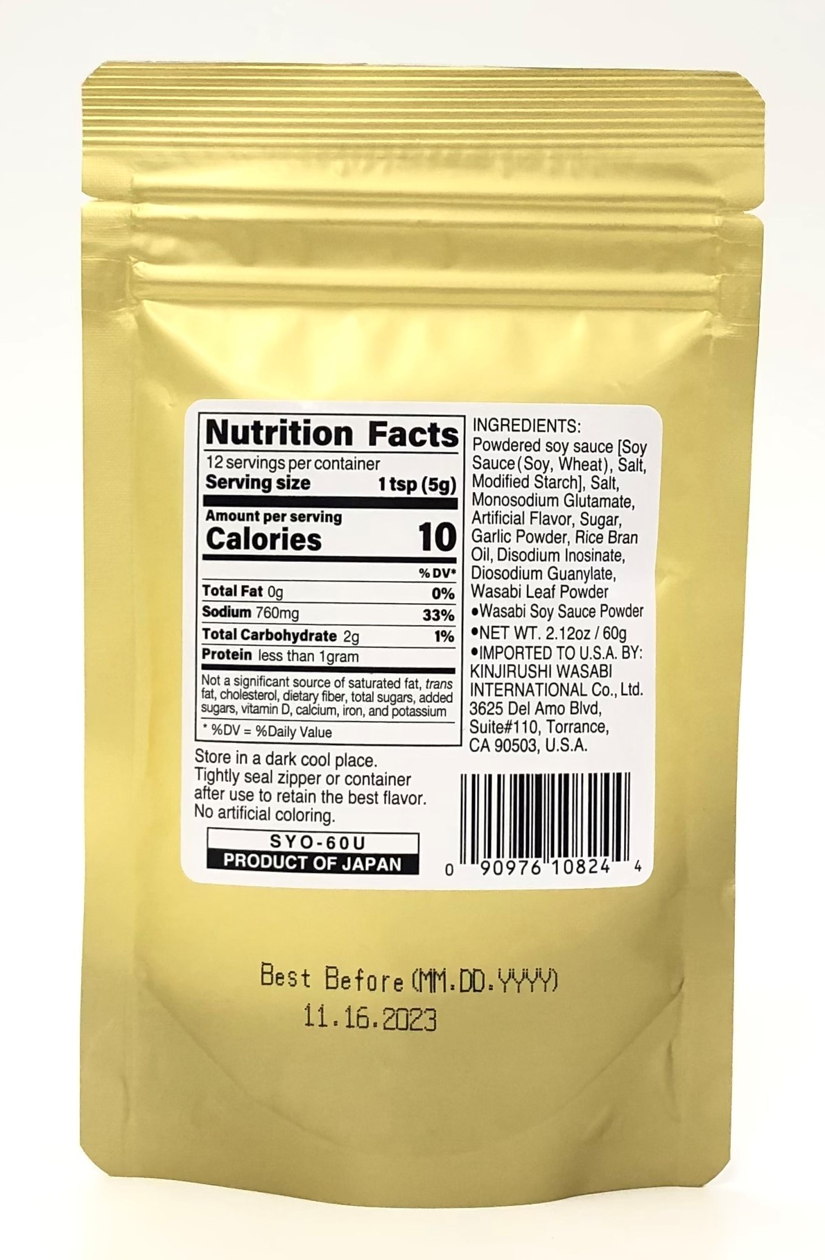Wasabi Soy Sauce Powder – Kinjirushi Wasabi International USA Ltd.